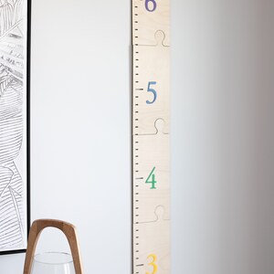 Rainbow Growth Chart Ruler 3D Playroom Decor Wood Growth Chart 1st ...