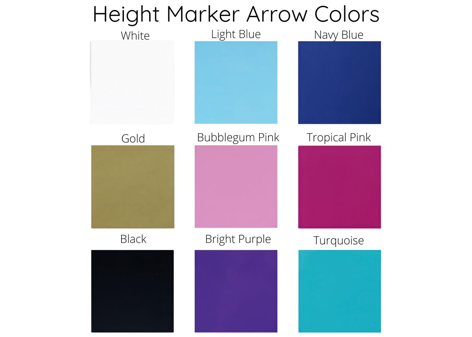 Marker Arrows | Height Markers Arrows for Growth Chart | Growth Chart ...