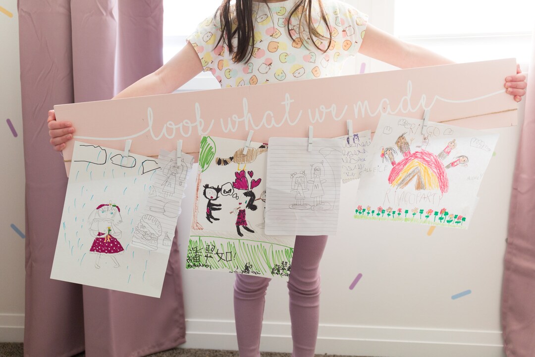 3D Look What I Made Sign | 36" Children's Art Display Signs | Kids Art ...