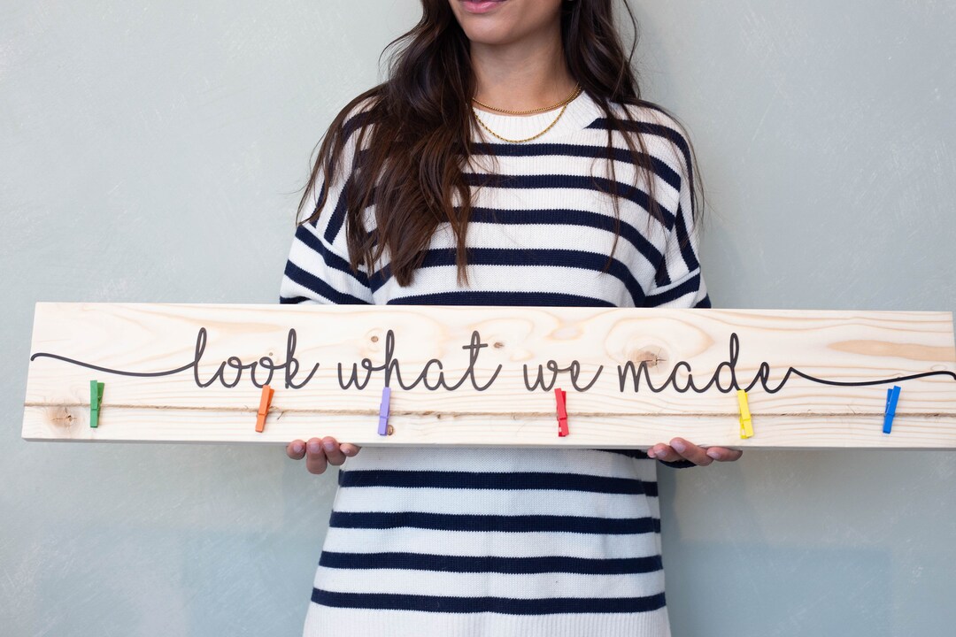 3D Kids Craft Look What I Made Sign | 36" Children's Art Sign | Kids ...