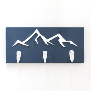 Mountain Decor Key Holder Sign | 3D Sign | Jacket Holder Hook Sign ...