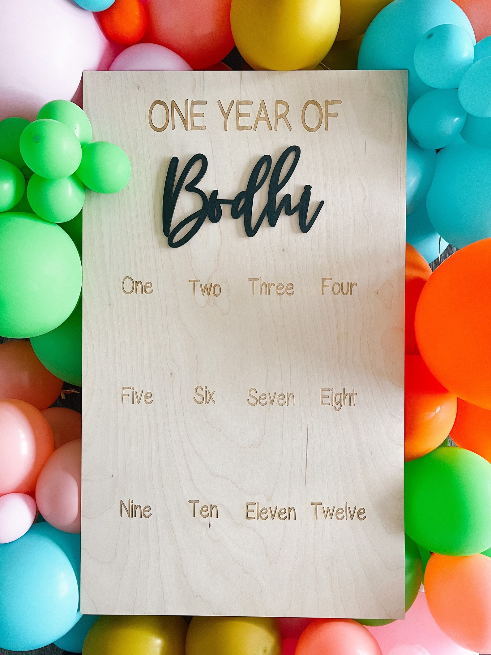 First Birthday Photo Board | Cake Smash Decor Sign | First Birthday ...