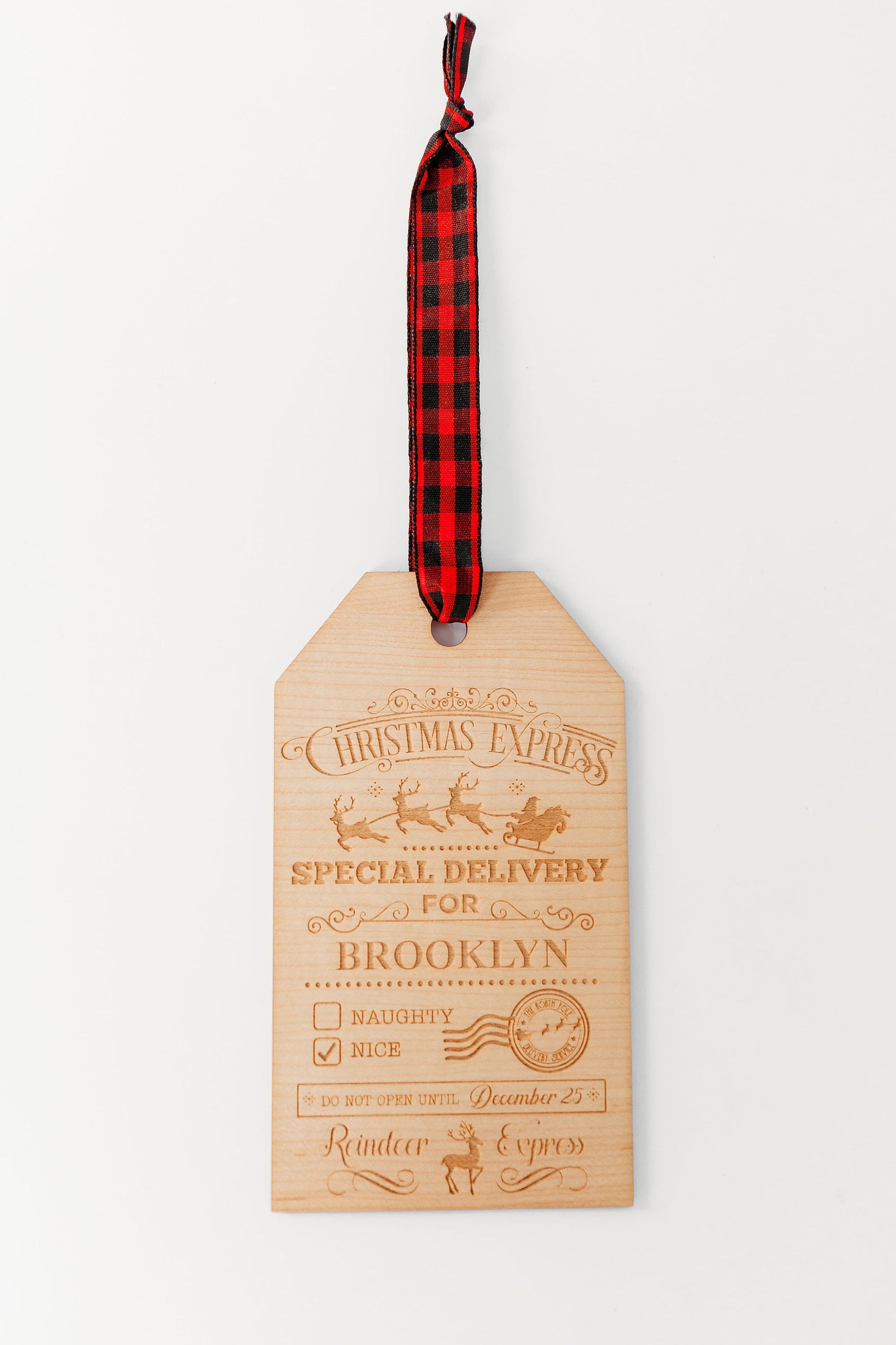Personalized Santa Tags | Wooden Stocking Name Tags | Kids Name Gift ...