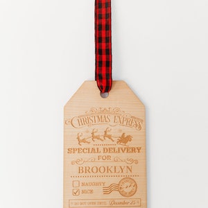 Personalized Santa Tags | Wooden Stocking Name Tags | Kids Name Gift ...