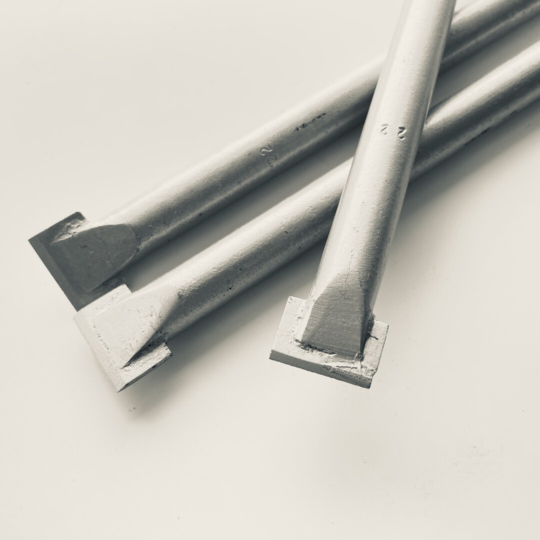 Carbide Tips Chisel 22mm With Smooth Handles for Stone Carving - 3 Pcs ...