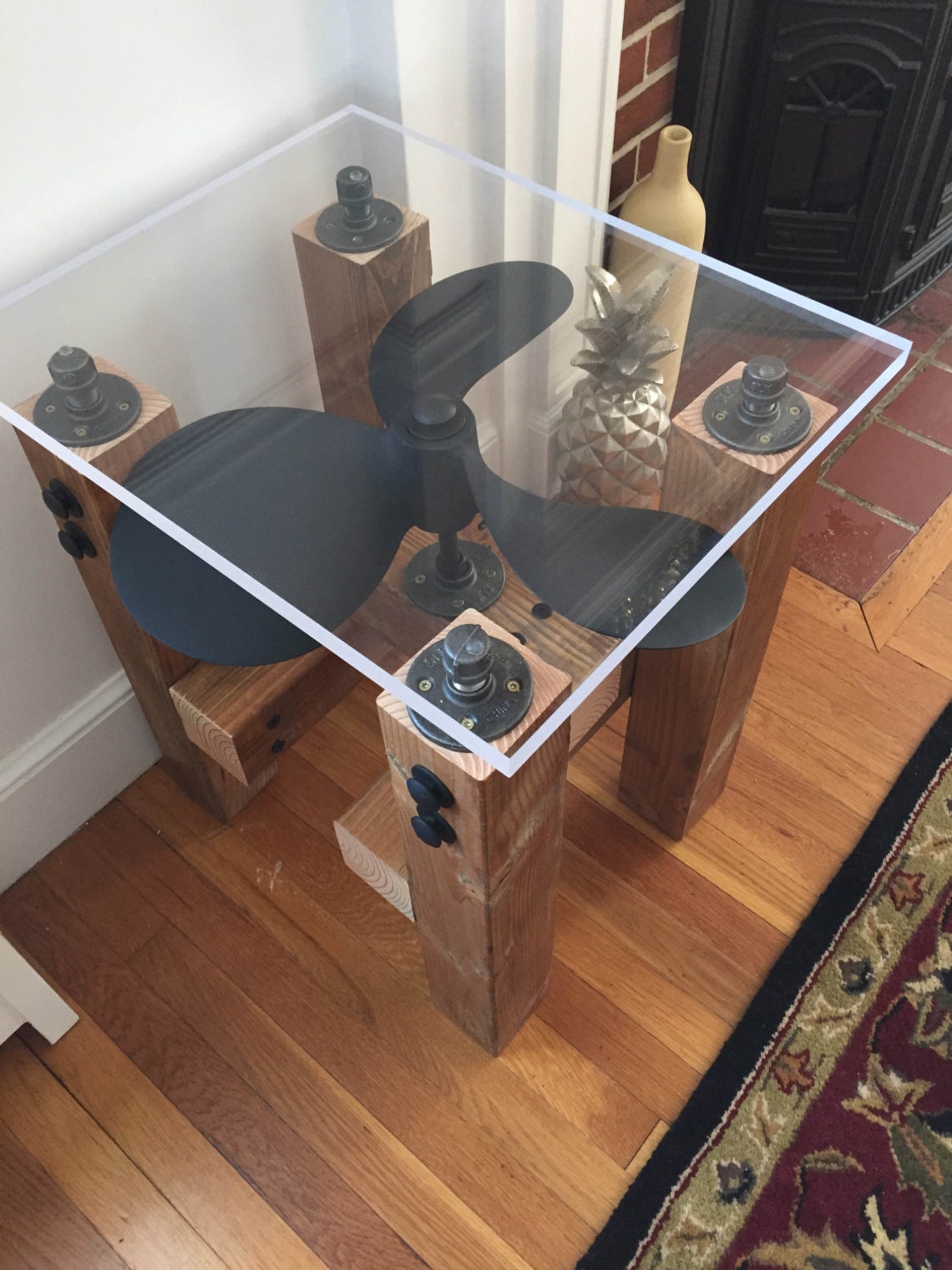 Antique Propeller Table/industrial Side Table/coffee | Etsy