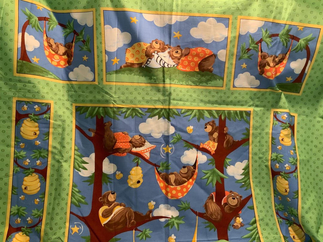 Choice of 4 Baby Fabric Panel Designs to Make Quilts, Blankets,etc ...