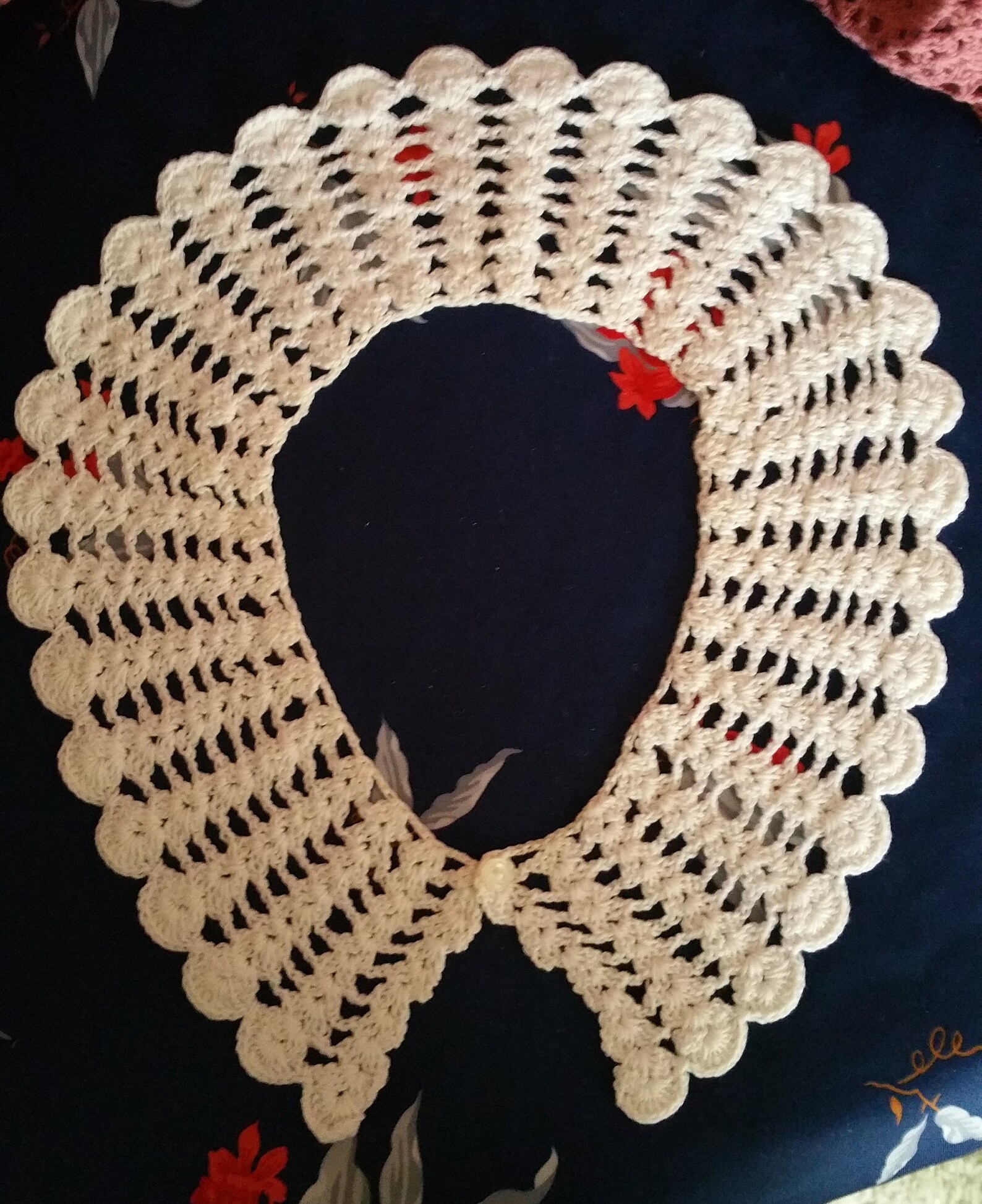 Vintage Crocheted Collar, Crochet, Collar, White, Ecru, Beige, Trending ...