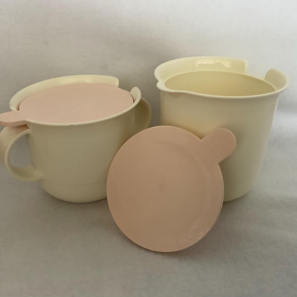 Tupperware Sugar and Creamer - Etsy