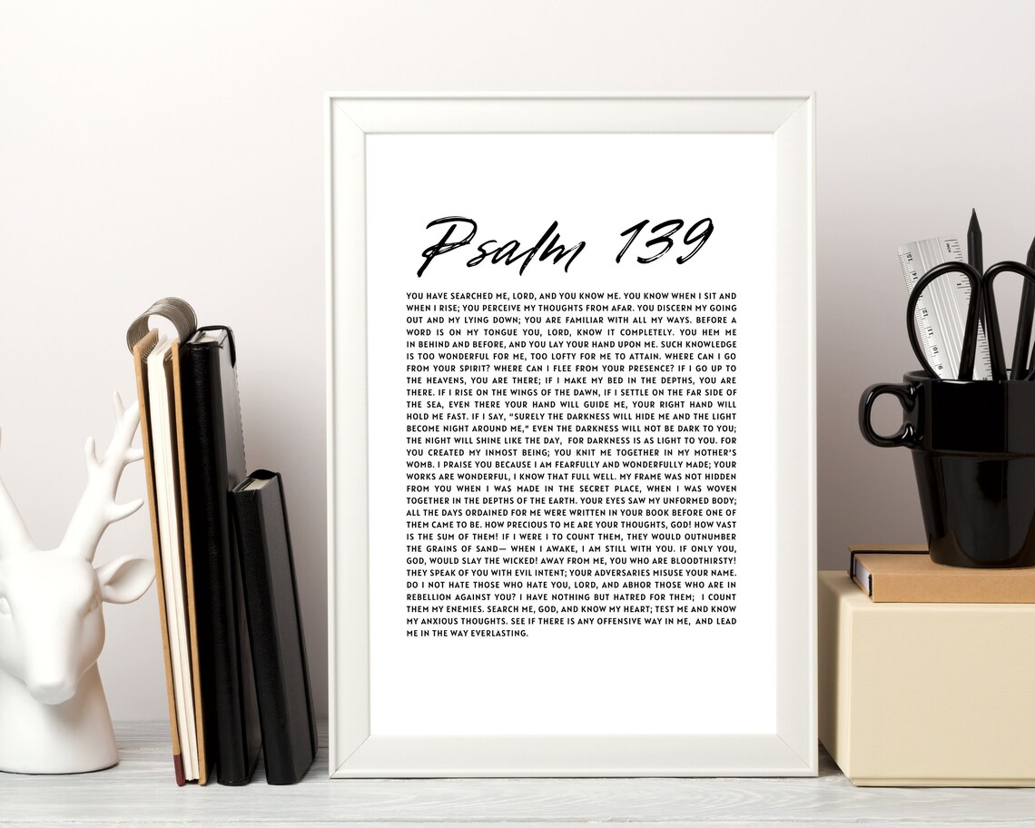 Psalm 139 Printable Digital Download Christian Printable | Etsy