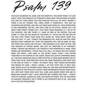 Psalm 139 Printable Digital Download Christian Printable | Etsy