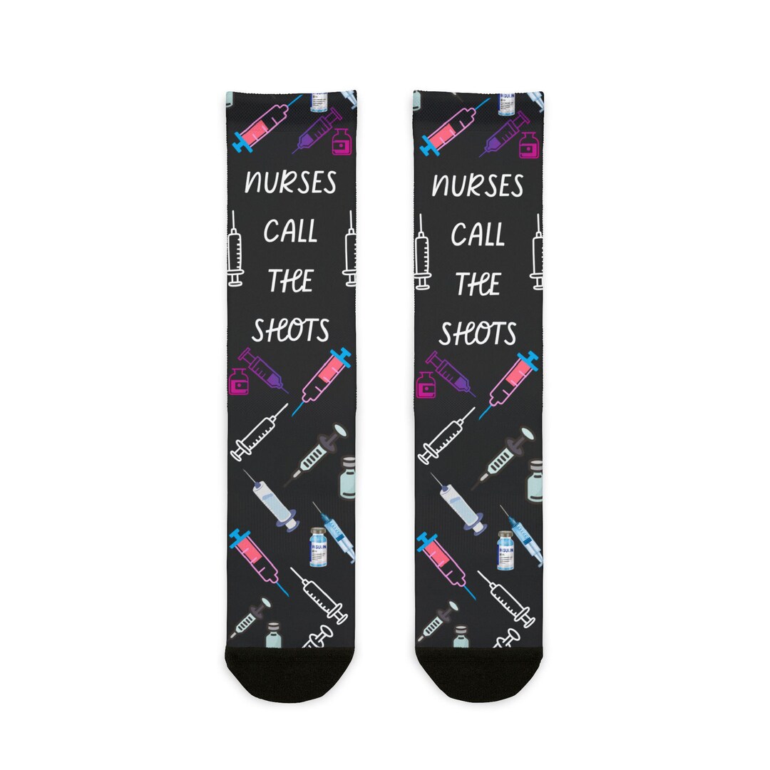 Needle Themed Socks, Nurse Call the Shots Gift, Nursing Graduation ...