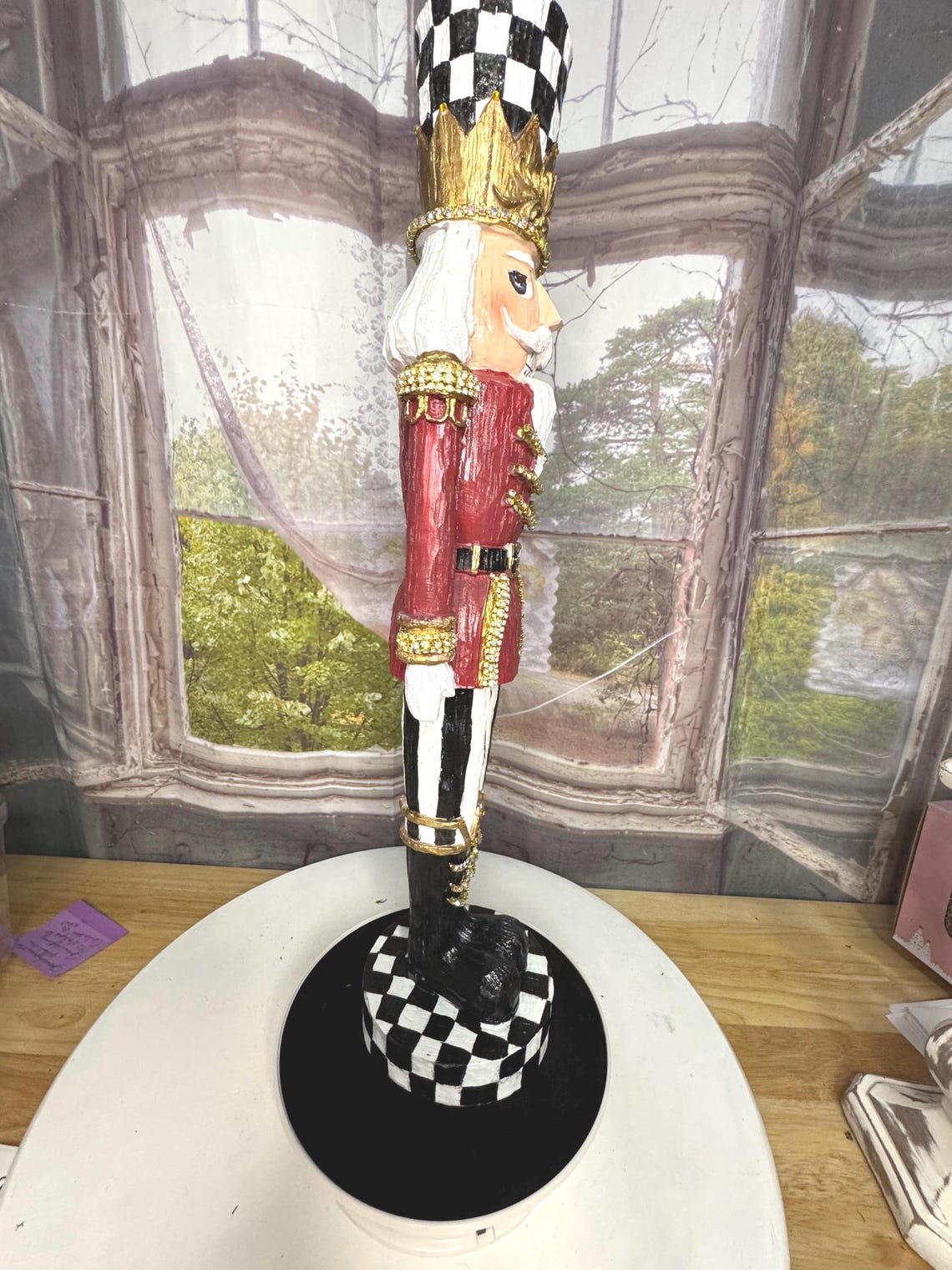 Hand Painted Nutcracker Centerpiece, Whimsical Christmas Decor, 20" - Etsy