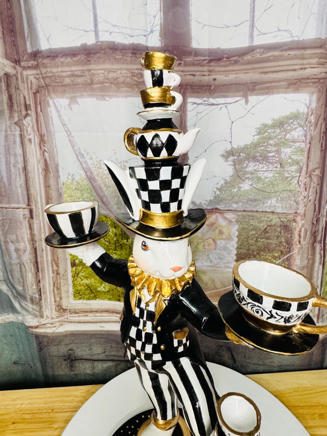 Teacup Bunny Rabbit, Peter Cottontail, Bunny Rabbit, Easter Centerpiece ...