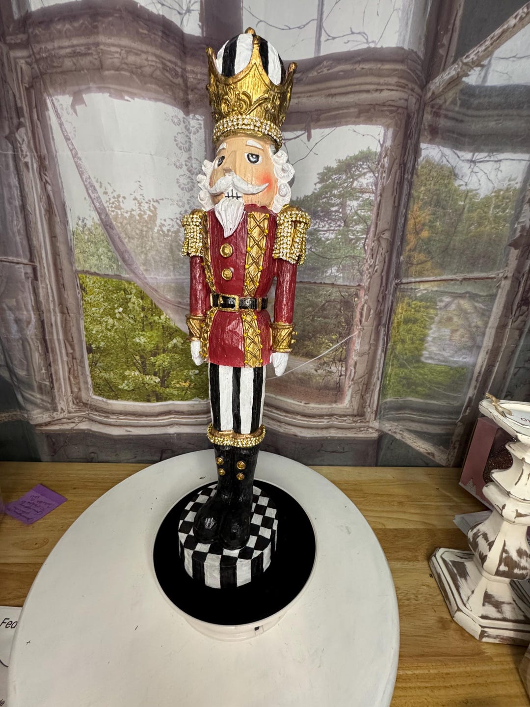 Christmas Decor, Nutcracker Decor, Nutcracker Centerpiece, Hand Painted Nutcracker, Whimsical ...