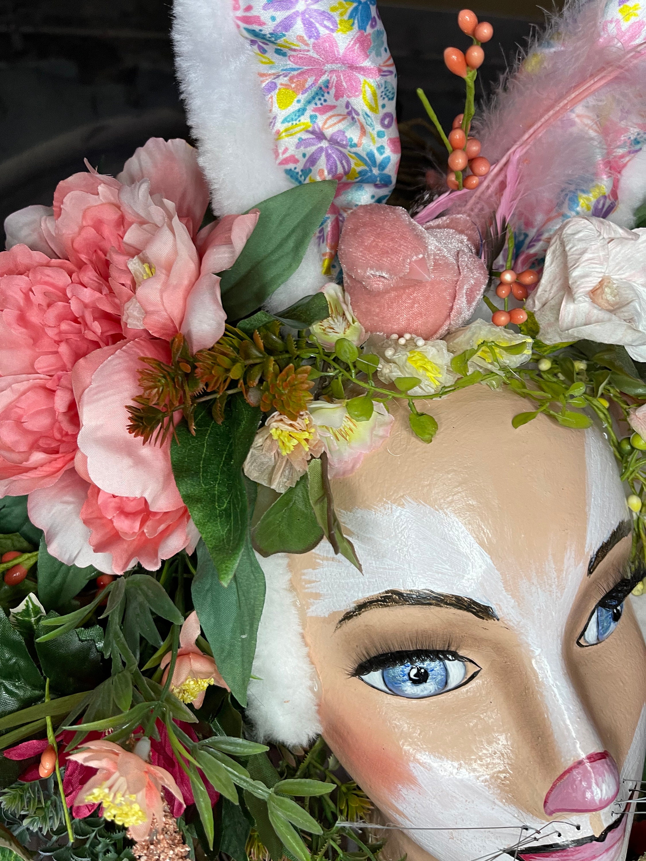 Easter Bunny Rabbit Hand Painted Mannequin Head Easter - Etsy
