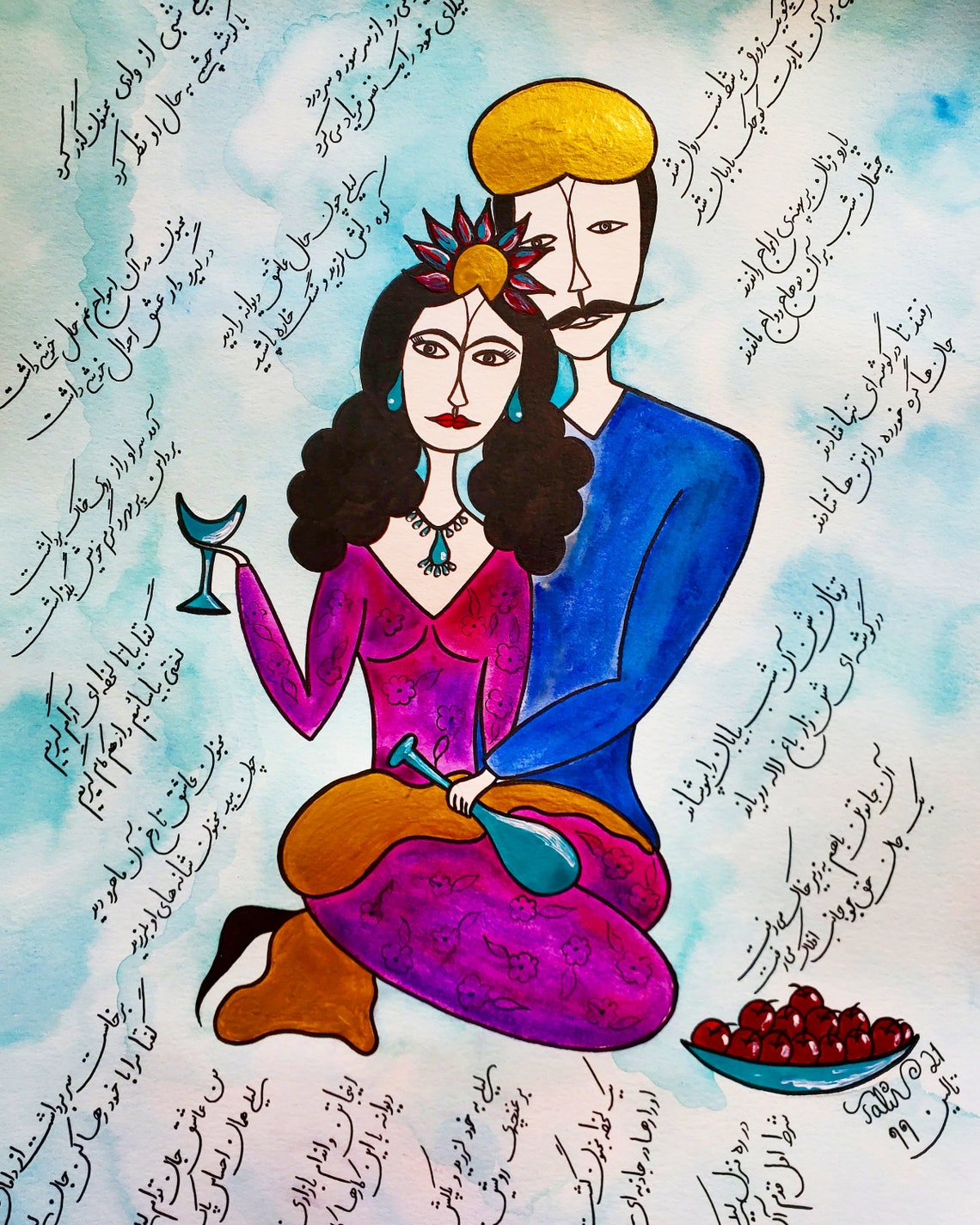 Leyli and Majnun 2021, Persian Immortal Love Story, Acrylics and ...