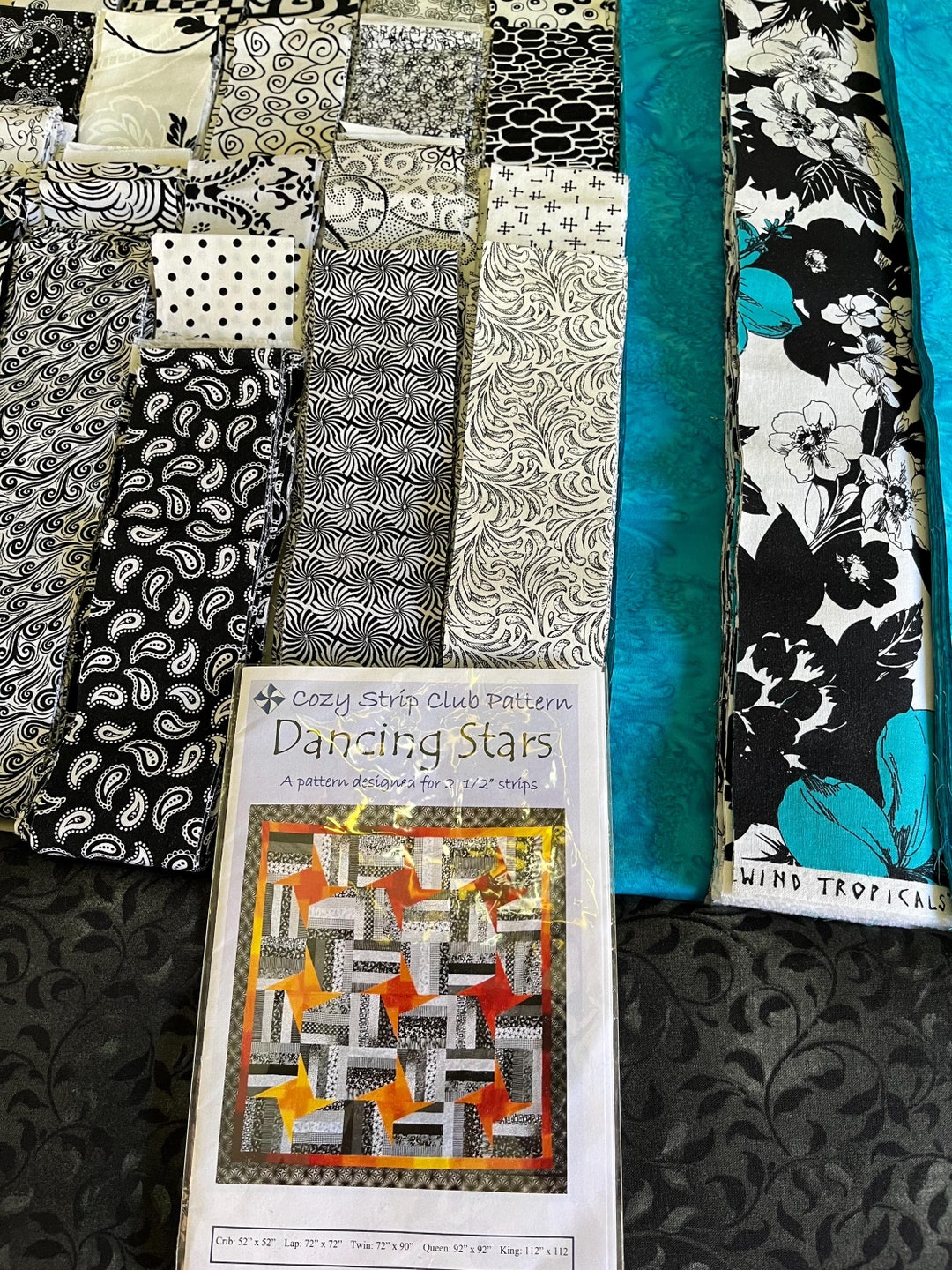 King Size Quilt Kit Cozy Strip Club dancing Stars Precut Strips, 100% ...