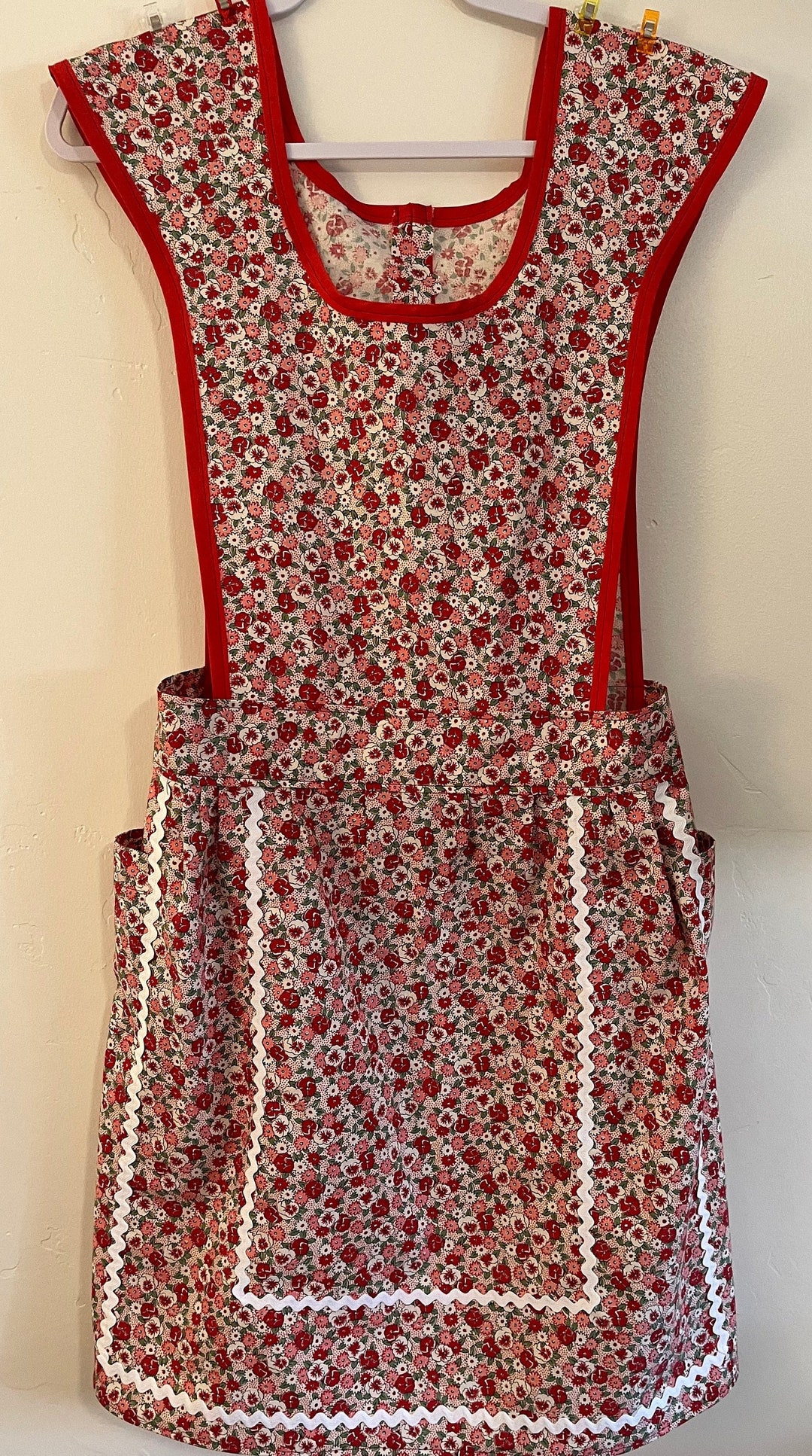 Retro 1960's Over the Shoulder Kitchen Apron new - Etsy