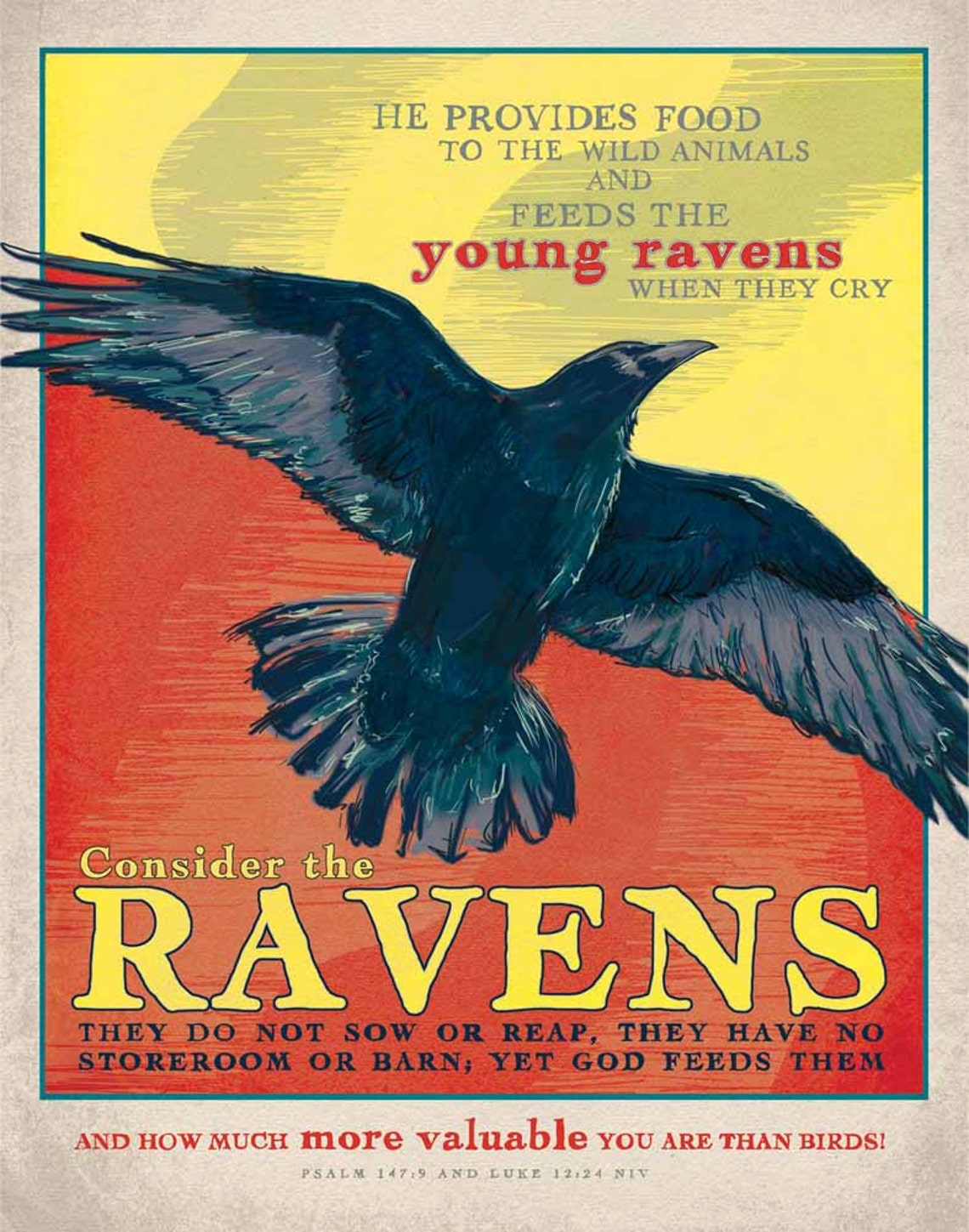 Raven's Cry 8x10 Instant Printable Download Scripture | Etsy