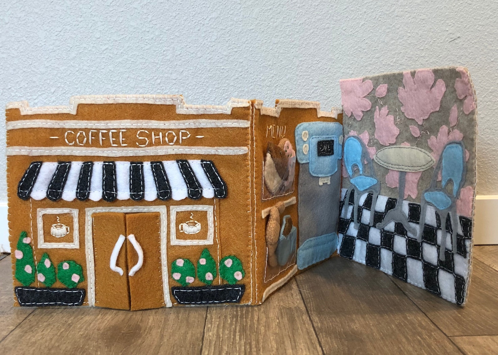 Tri-fold Cafe Felt Quiet Book - Etsy