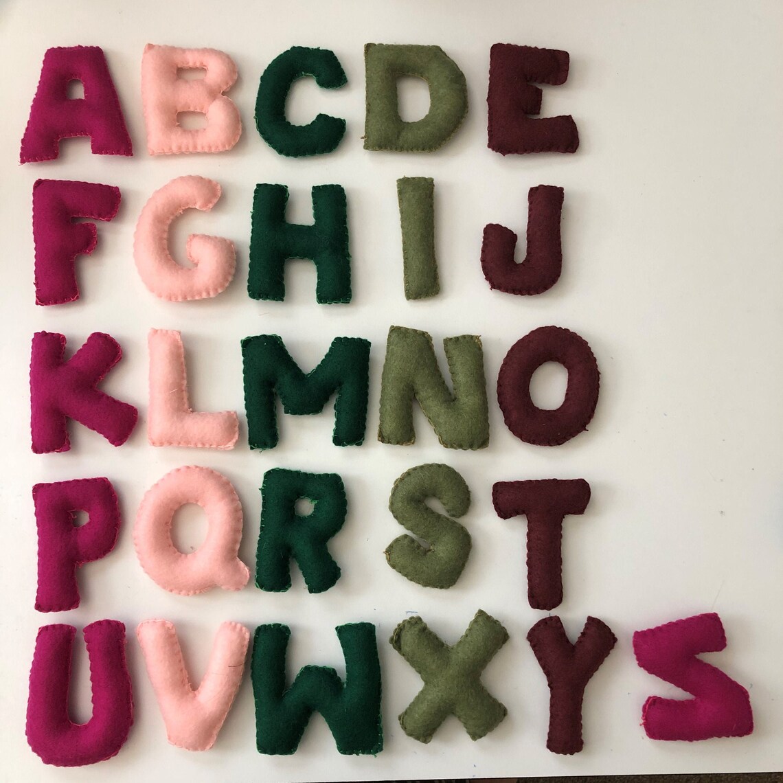 4" Alphabet and Number Felt Pattern - Etsy