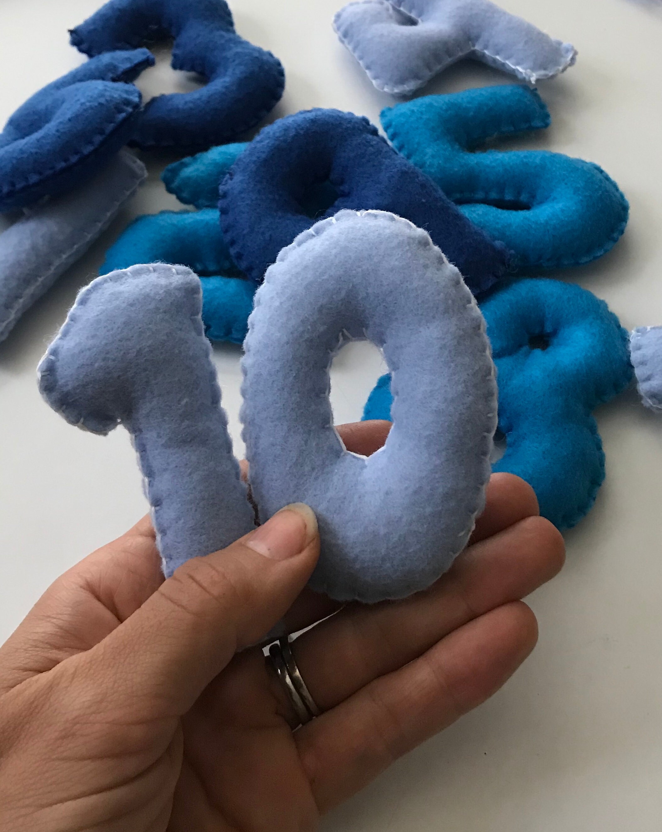 4" Alphabet and Number Felt Pattern - Etsy