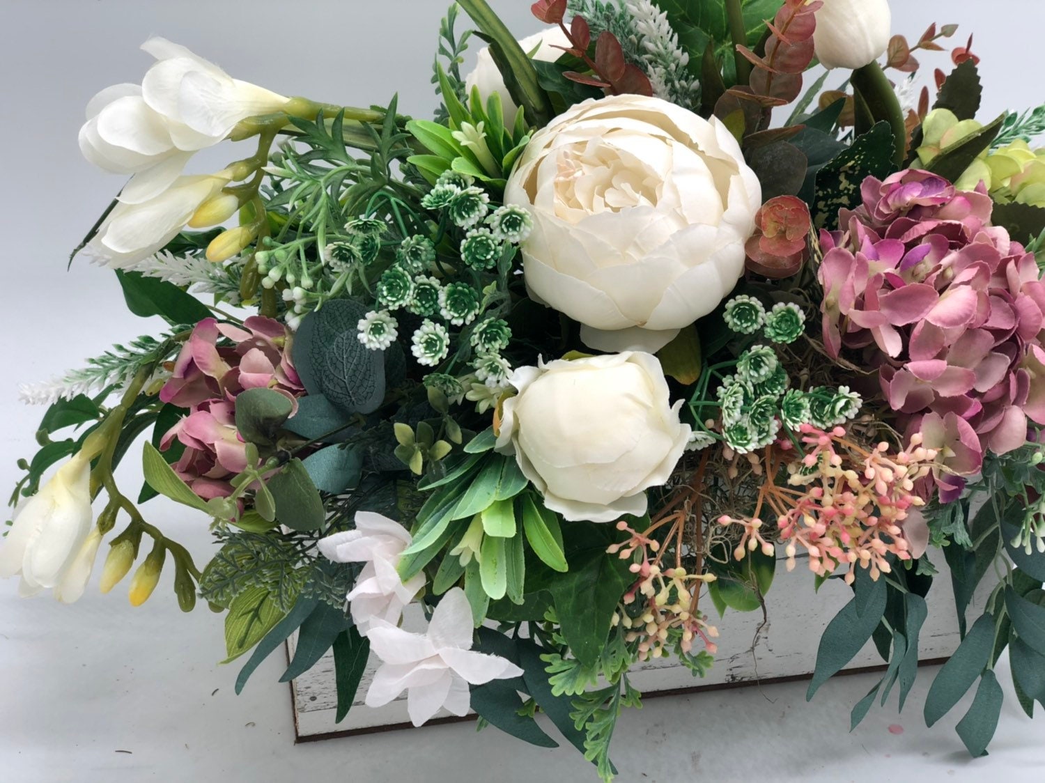 Rustic 24” arrangement, farmhouse decor, special centerpiece, peonies ...