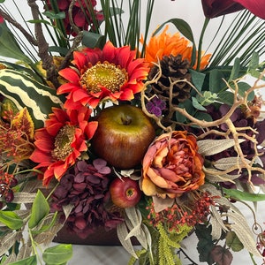 Artificial Fall Arrangement, Autumn Arrangement, Luxurious Silk Flower ...