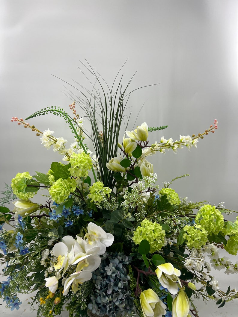 Luxurious Artificial Floral Centerpiece Arrangement, Spring Arrangement ...