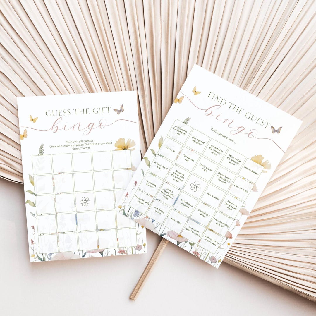Baby in Bloom Baby Shower Bingo, Bridal Shower Games, Find the Guest ...