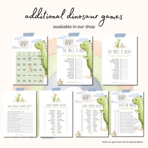 Guess Who Game, Baby Shower Quiz, Popular Right Now Dinosaur Baby ...