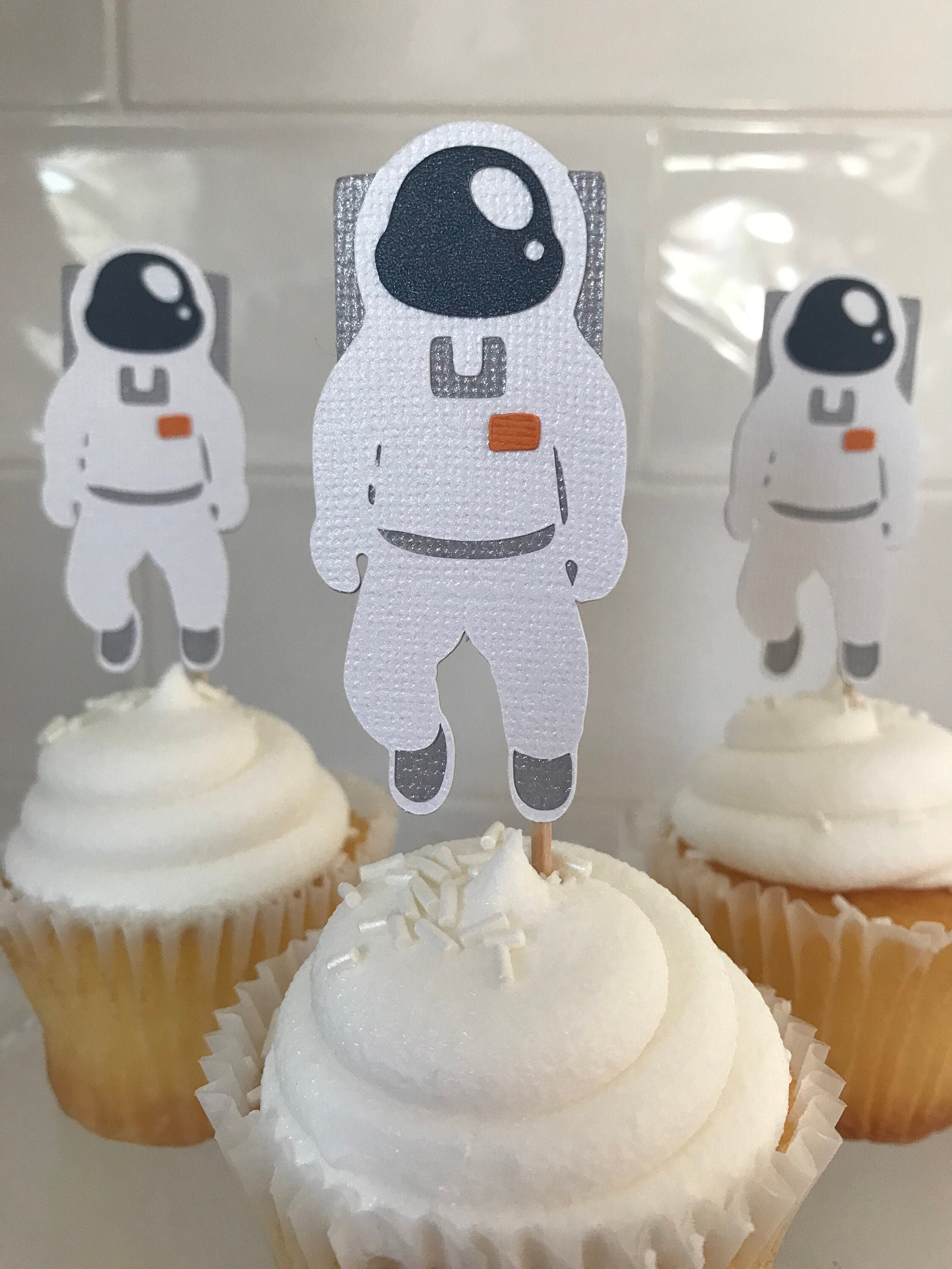 Astronaut Cupcake Toppers-Space Cupcake Toppers-Outer Space | Etsy