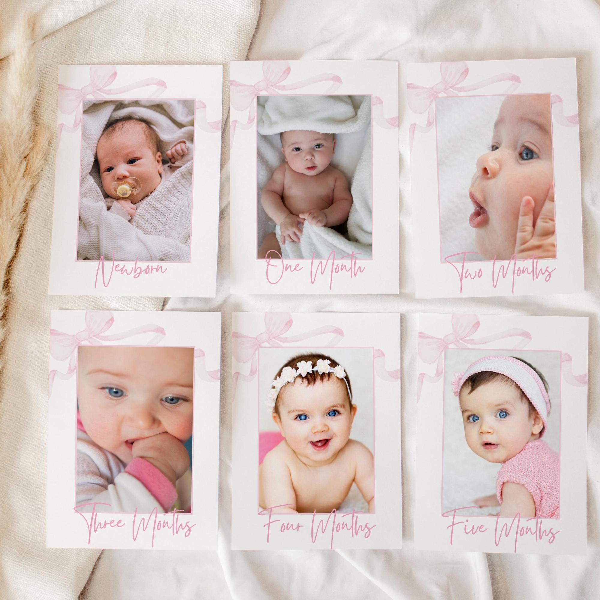Monthly Photo Banner First Birthday Photo Milestone Sign, 12 Months ...