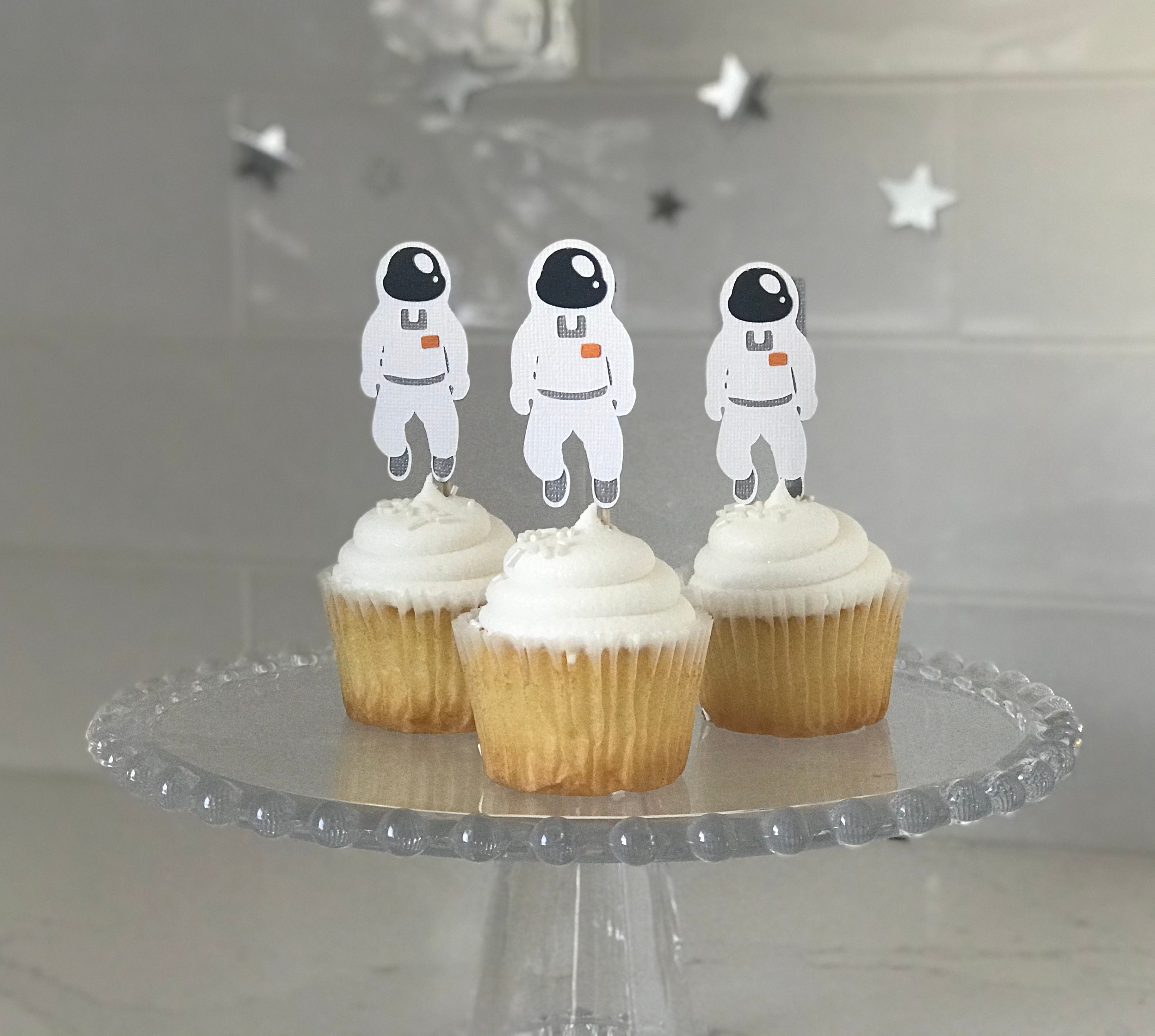 Astronaut Cupcake Toppers-Space Cupcake Toppers-Outer Space | Etsy