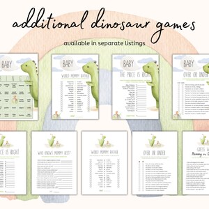 Who Knows Mommy Best Baby Shower Game, Who Knows Mom Best , Dinosaur ...