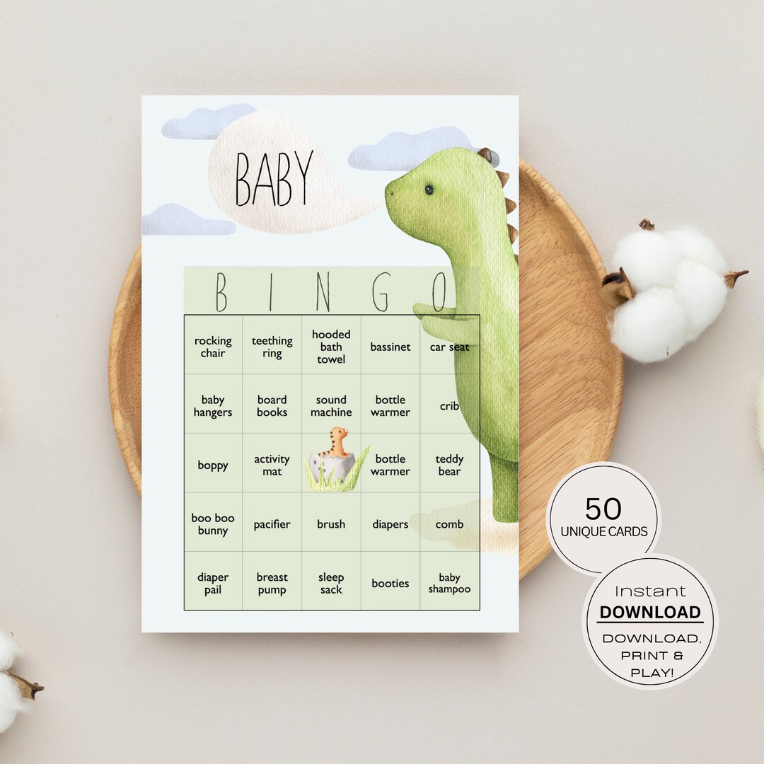 Popular Right Now Baby Shower Bingo, 50 Unique Pre-filled Printable ...