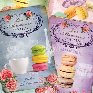 Les Macarons Paris French Patisserie Digital Collage Sheet Download 4 ...