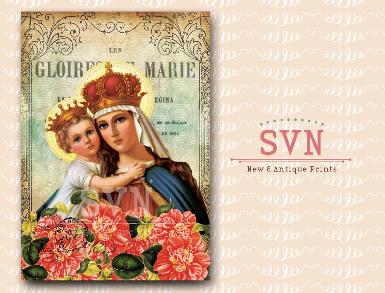 Virgin Mary and Baby Jesus Art Print 8x10 Catholic Inspiration ...