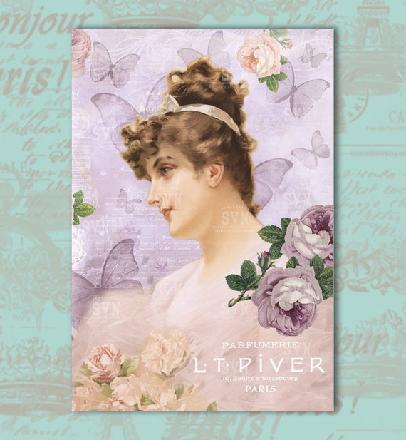 Victorian Lady Art Print 8x10 Digital Collage | Etsy