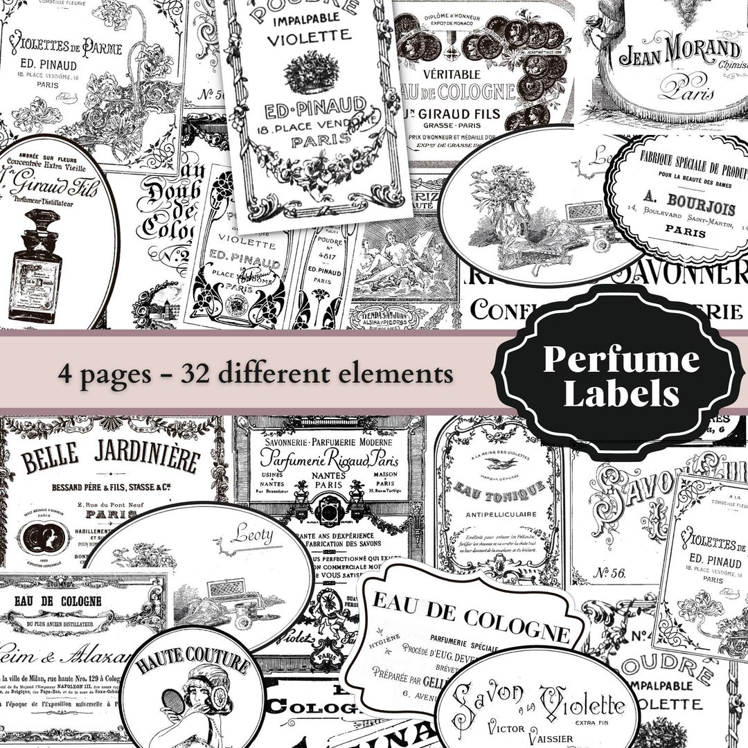 Beauty Elixir: 22 Vintage Labels. Unlock Elegance for Your Cosmetics ...