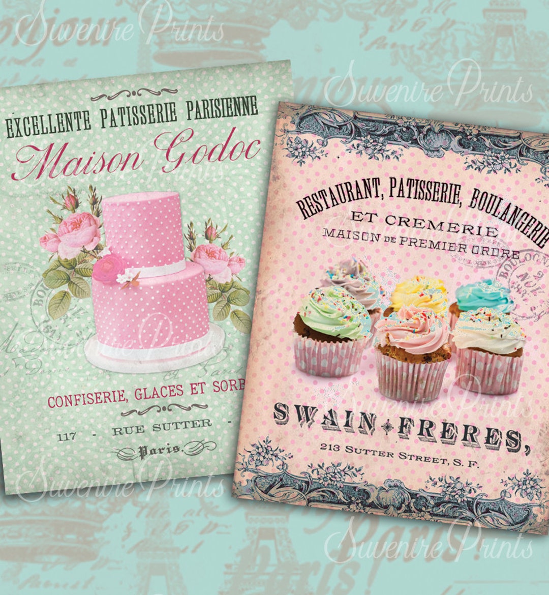 0162 - French Patisserie - Boulangerie - 8 X 10 Inch. 2 Differents ...