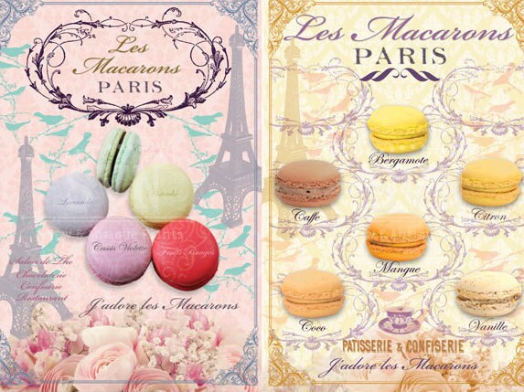 Les Macarons - French Patisserie - Chic Style - Digital Collage Sheet ...