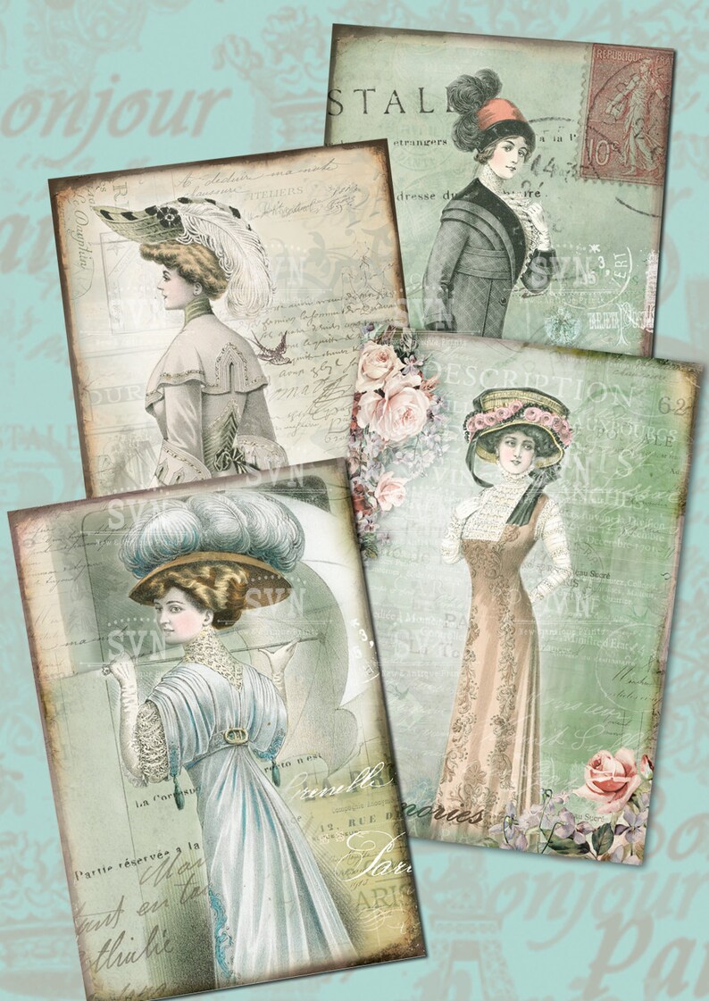 Victorian Ladies - Digital Collage Sheet Printable Download Digital ...