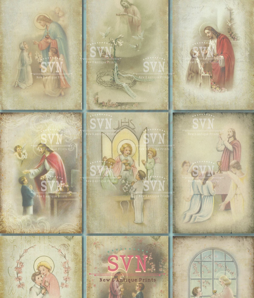 First Holy Communion - Antique Style - 9 Different Designs - 1 ...