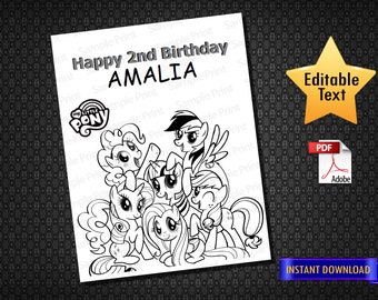 Birthday coloring pages Love Happy birthday Color Pages | Etsy