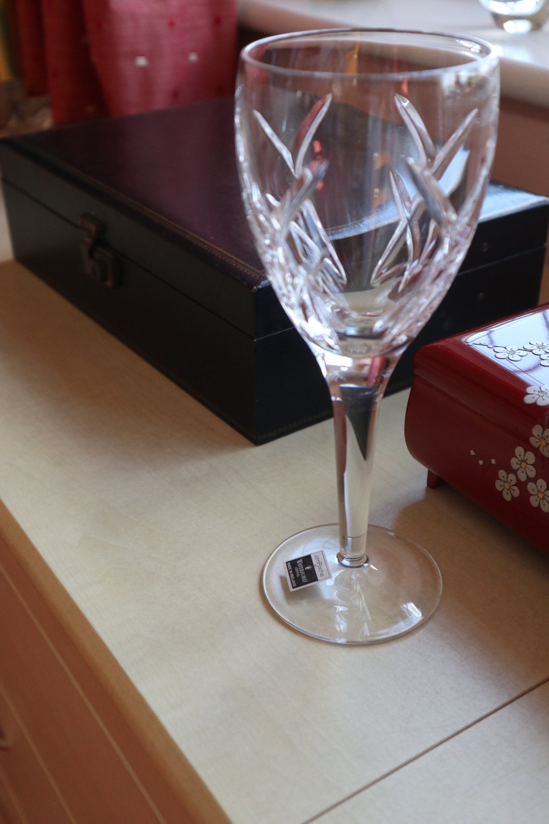 1 Waterford Crystal signature Wine Glass With Original Label Attached ...