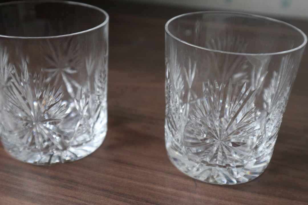 2 Vintage Edinburgh Crystal star of Edinburgh Tumbler/whisky Glasses ...
