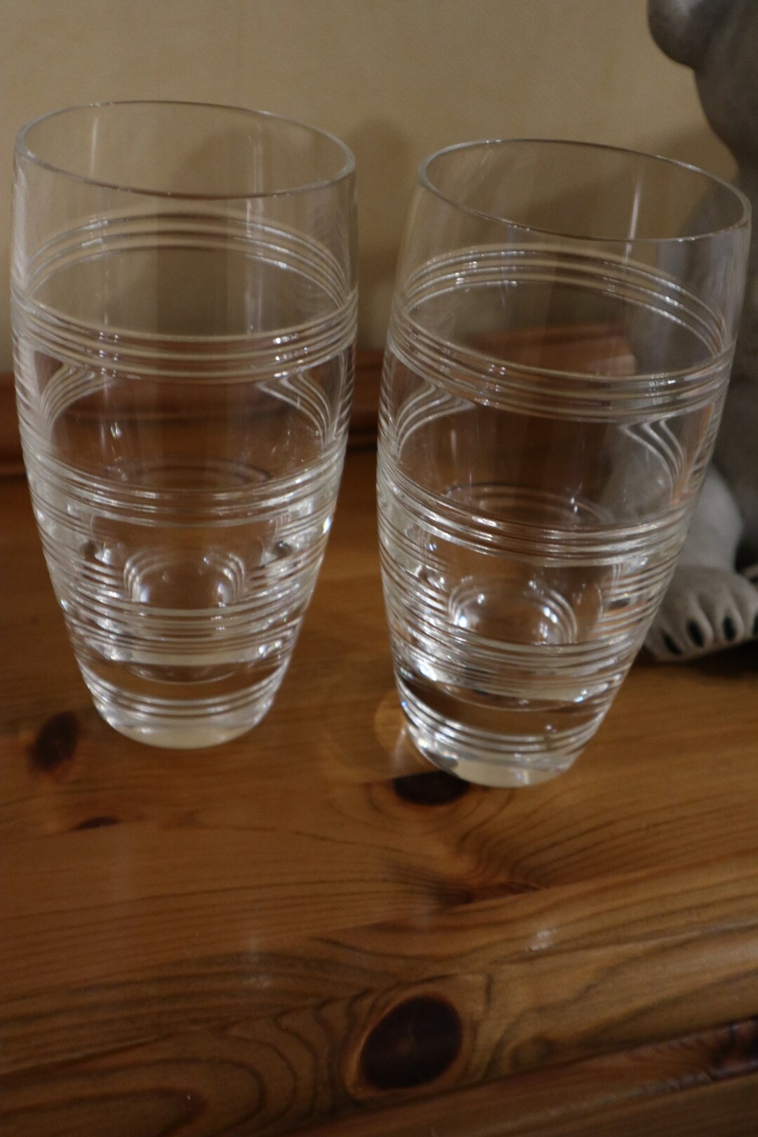 2 Stuart Crystal bar High Ball Glasses, Jasper Conran, Signed Super ...