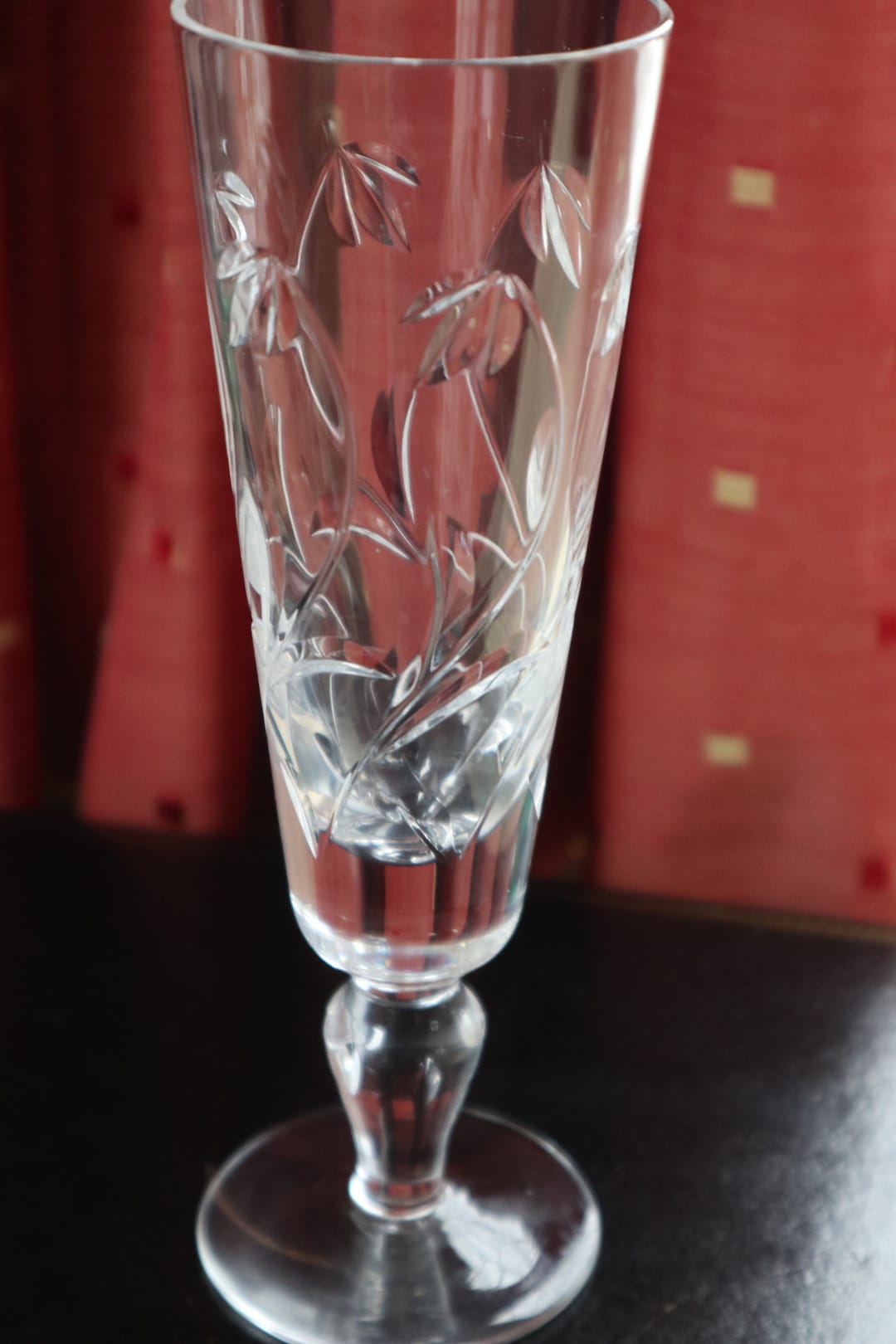 A Super Stuart Crystal "minuet" Champagne Flute Unused, Signed 7.1/4 ...